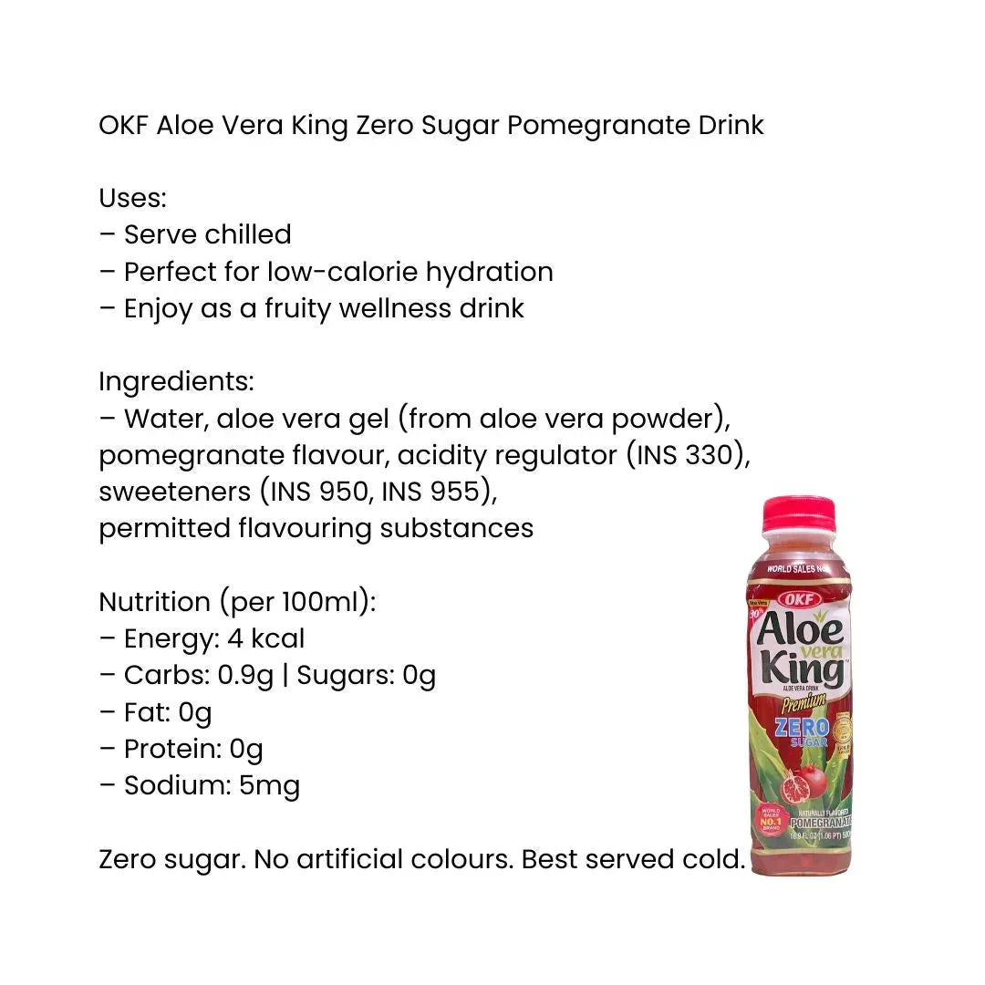 OKF Aloe Vera King Zero Sugar Pomegranate Drink BB 13 SEP 2026 okf-aloe-vera-king-zero-sugar-pomegranate-drink-bb-13-sep-2026
